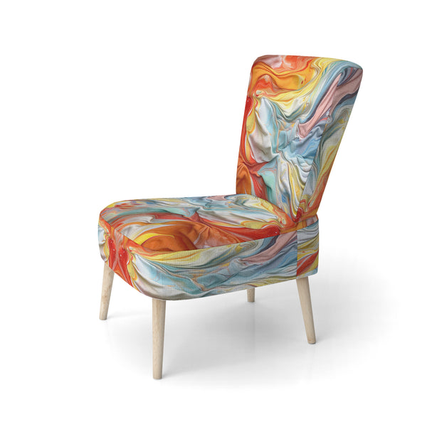 Orange and Blue Layers Of Emotion - Modern Arm Chair – IDesignart ...